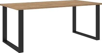 Nábytkáři ORFA LOFT - Jídelní stůl š. 185 x 75 x 90, lamino Dub lancelot/ černý kov (IMERIAL) &quot;LP&quot; (K150-Z)