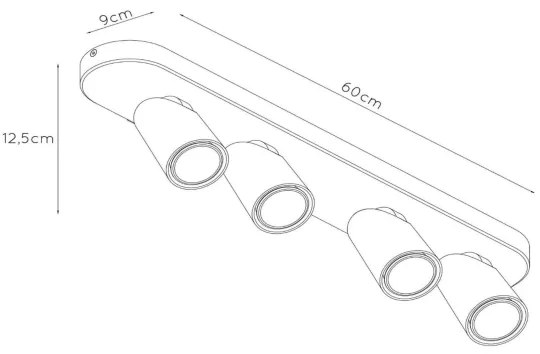 Lucide 23954/21/30 - LED Bodové svítidlo XYRUS 4xGU10/5W/230V černá