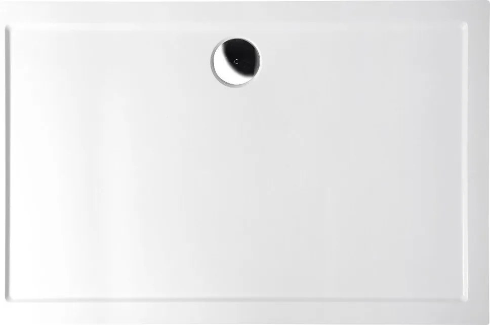 Polysan KARIA sprchová vanička z litého mramoru, obdélník 100x70cm, bílá - 71565