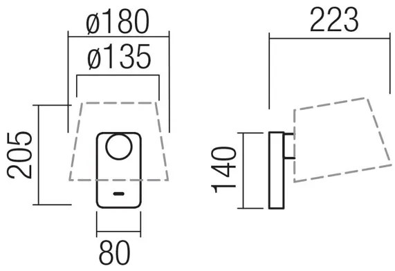 Světla a lustry REDO GROUP Redo NEMIA 01-4644 lampa nad postel 1xE27 zlatá barva Barva stínidla: Šedá