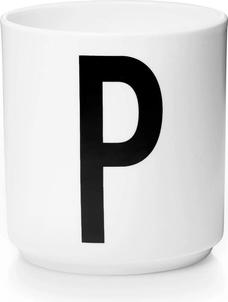 Hrnek AJ písmeno P porcelánový