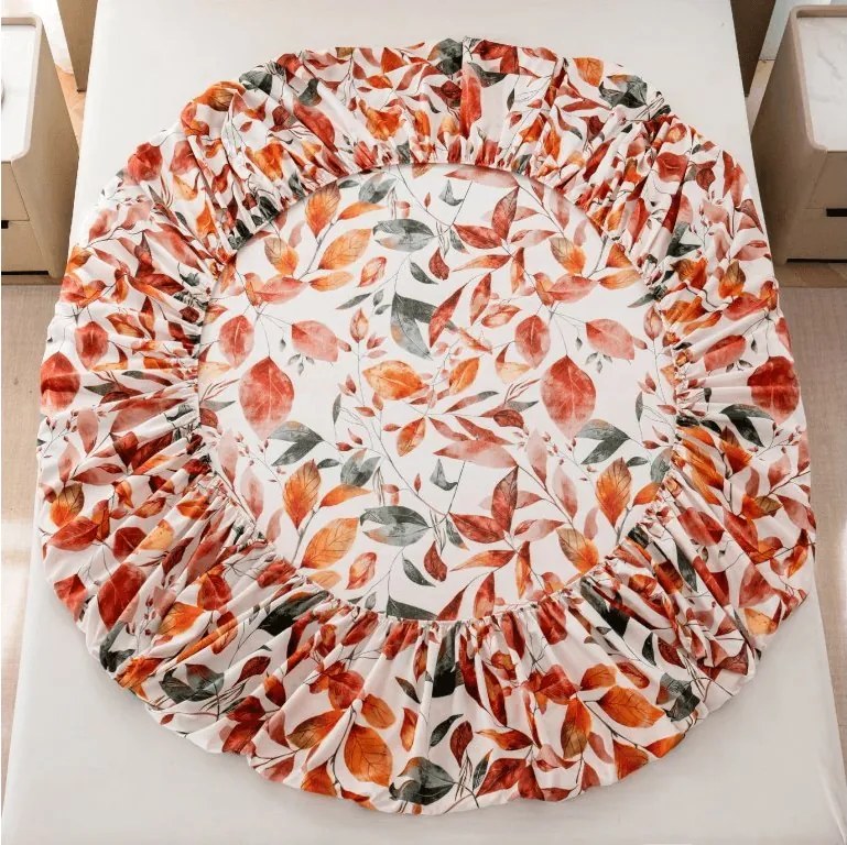 Prostěradlo z mikrovlákna AUTUMN LEAVES barevné 180x200 cm