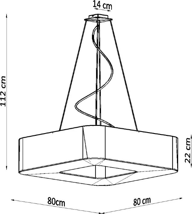 Sollux Lighting Lustr URANO 80 černý