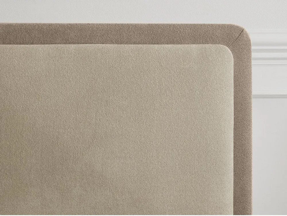 Béžová/taupe čalouněná čalouněná dvoulůžková postel s roštem 140x190 cm Mara – Bobochic Paris