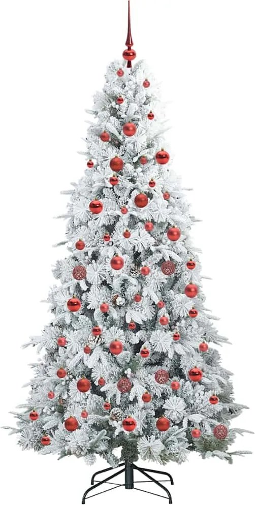 Umělý Skládací Vánoční Strom s stojanem Bílá 180 cm PE a PVC 3397484