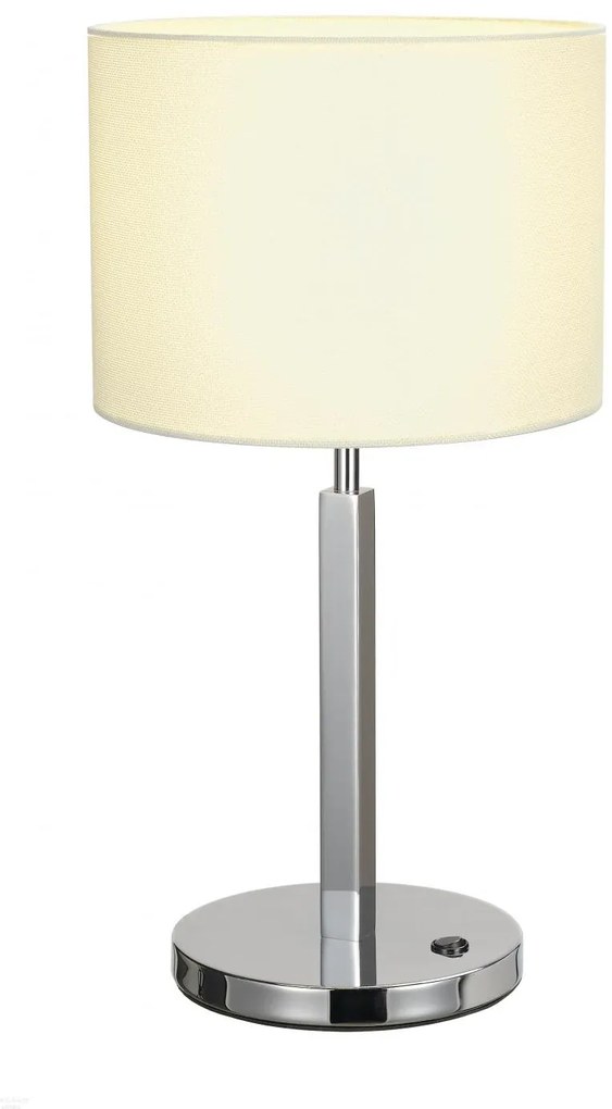 SLV Big White 156041 Tenora, stolní lampička z bílého textilu s vypínačem, 1x60W E27, výška 48cm