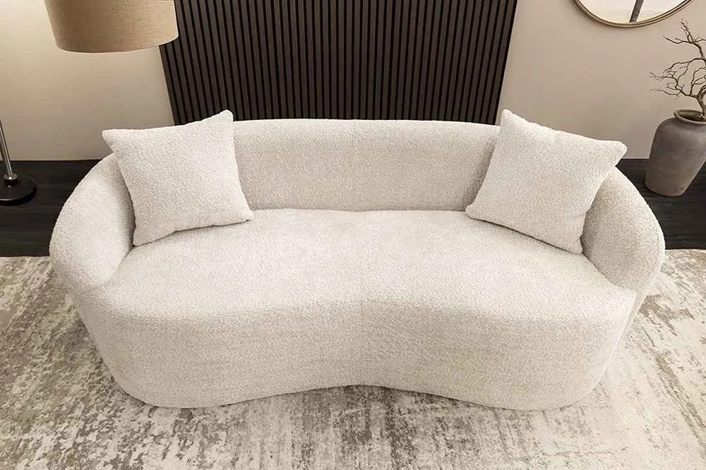 Designová 2-místná pohovka Vardinon 178 cm šampaňská béžová