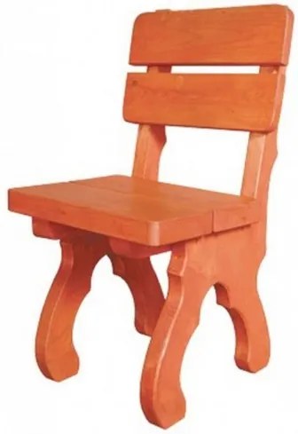 DREWMAX Zahradní židle z masivního smrkového dřeva 50 x 85 x 50 cm - OČECH + LAK
