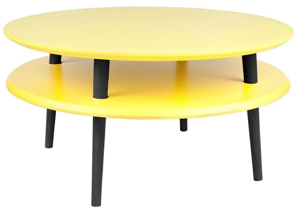 Ragaba Konferenční stolek Iram, 70x70x35 cm, žlutá/černá