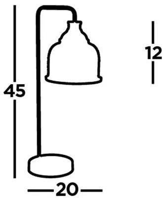 Searchlight EU1351-1BK Stylová stolní lampa BISTRO černá mat
