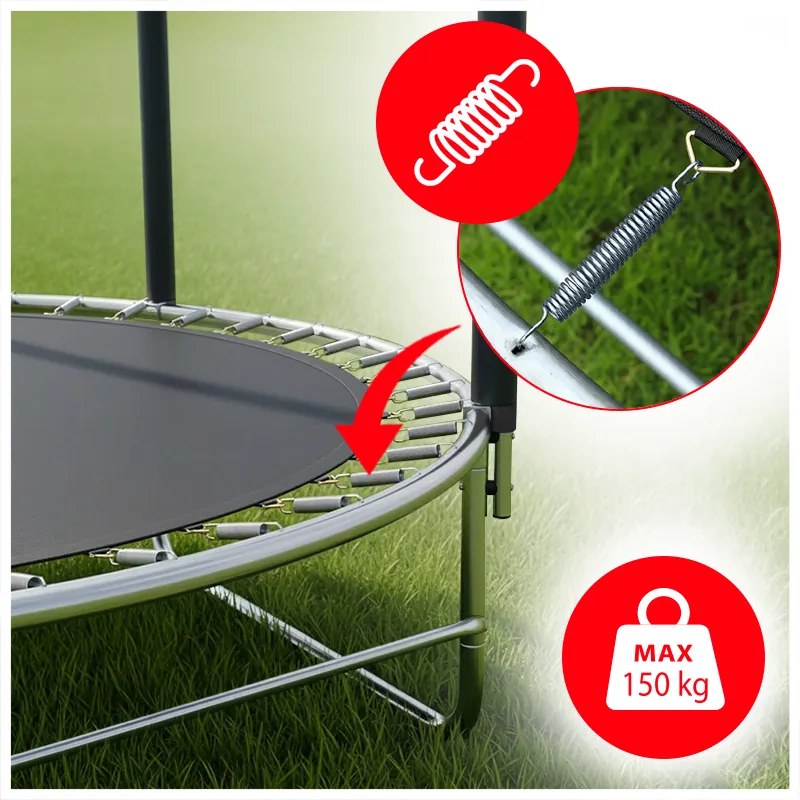 Velaco Zahradní trampolína se sítí a žebříkem SKY 305 cm