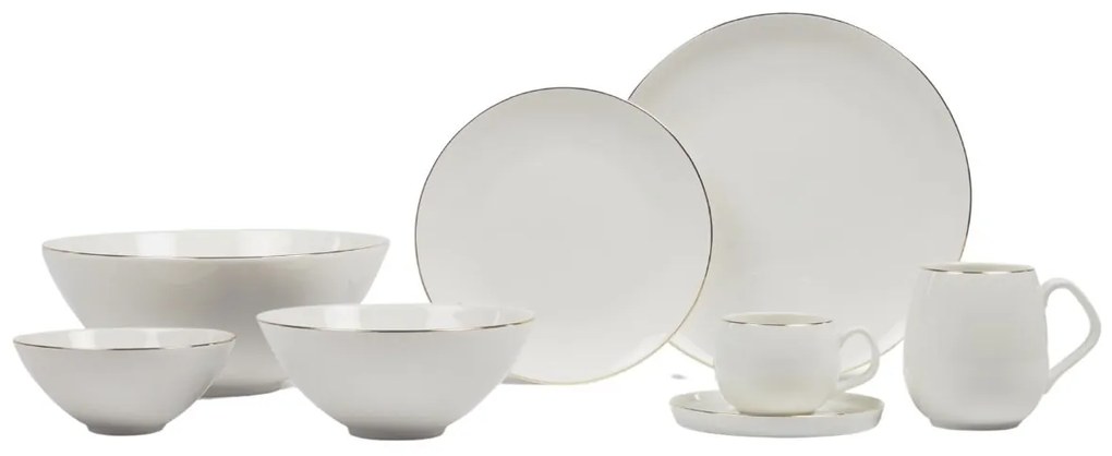 Bílá porcelánová miska Kave Home Taisia 24,5 cm