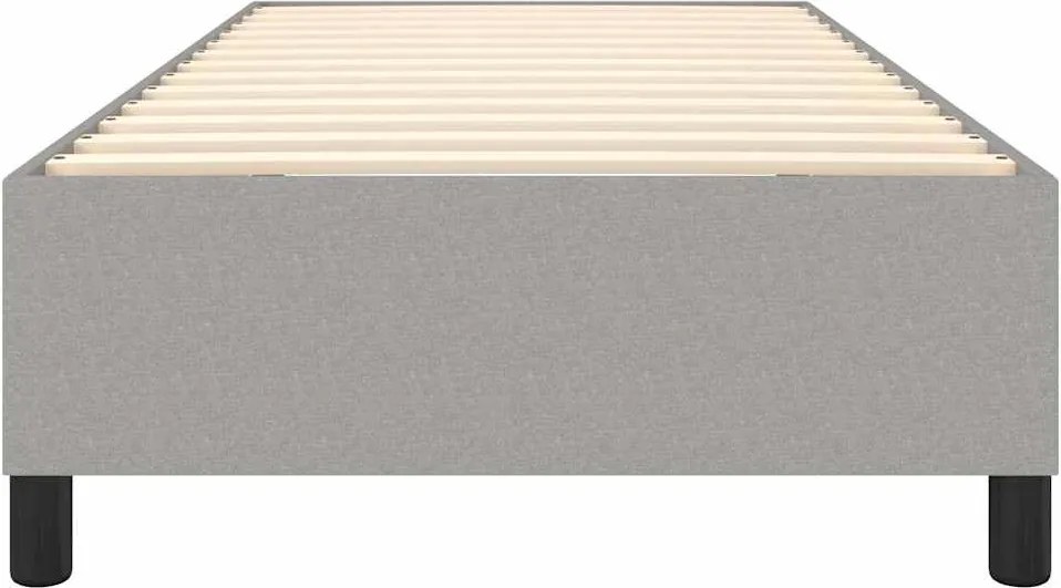 Rám postele s boxspringem světle šedá 100 x 200 cm textil 3120838