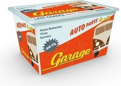 KIS KIS C Box Style XL úložný box 50 L s kolečky, Vintage Garage