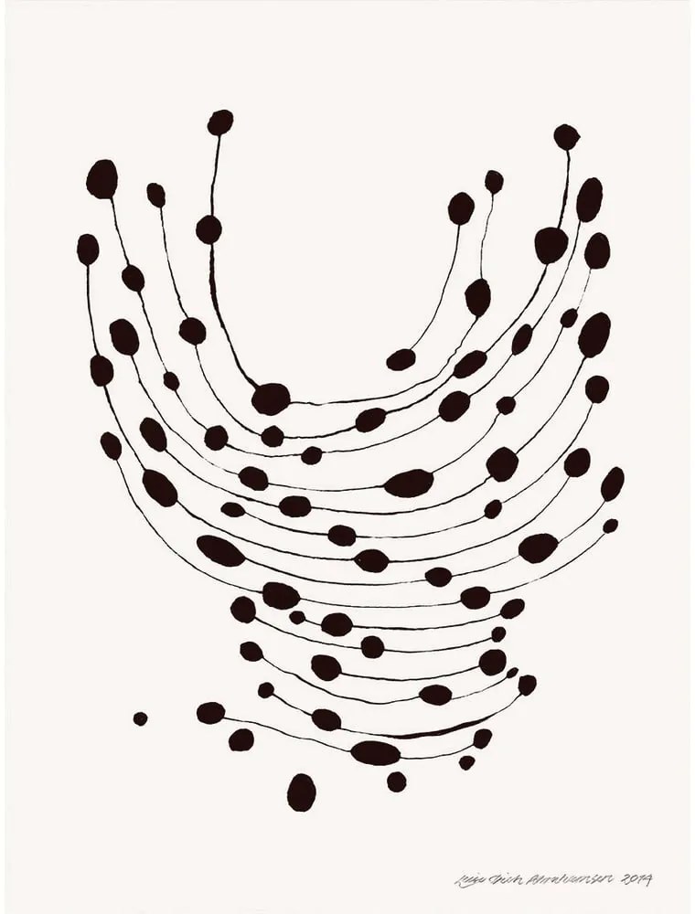 Plakát 30x40 cm Dancing Dots – Leise Dich Abrahamsen – The Poster Club