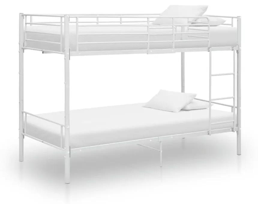 Petromila Poschoďová postel bílá kov 90 x 200 cm