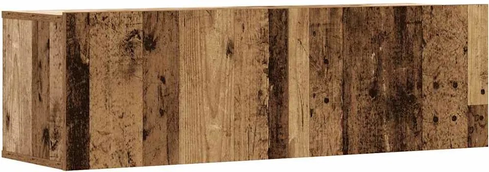 Nástěnné TV skříňky 4 ks starého dřeva 100x30x30 cm kompozit 3329007