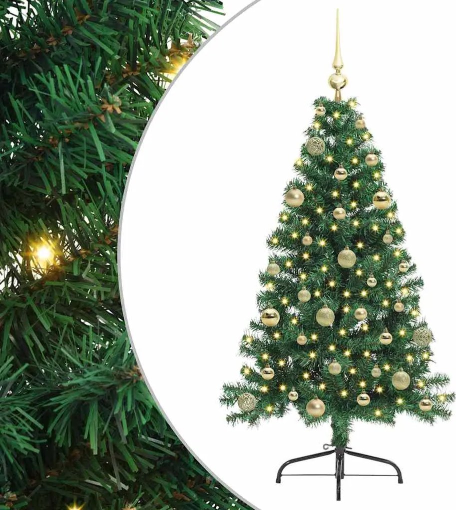 Umělý osvětlený vánoční stromeček Zelená 150 cm PVC 3397002