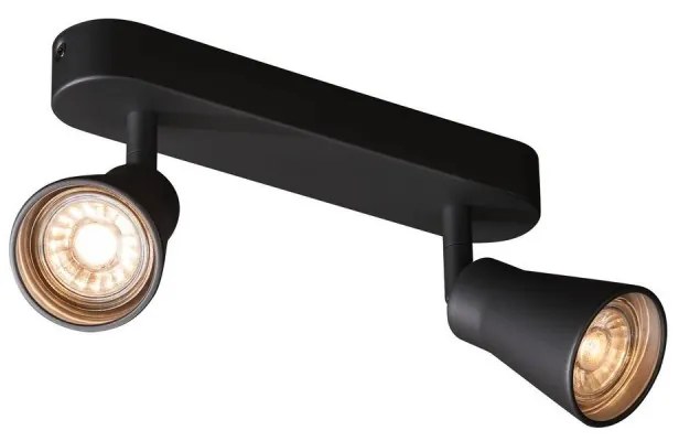 AVO DOUBLE, nástěnné a stropní svítidlo, dvě žárovky, QPAR51, černé, max. 2x50W - BIG WHITE