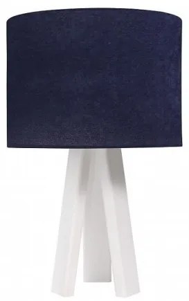 Timberlight Stolní lampa Luna modrá + bílý vnitřek + bílé nohy