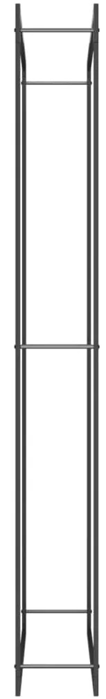 vidaXL Stojan na palivové dřevo matný 110x28x214 cm ocel [350311] Barva: Černá