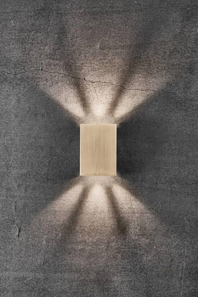 NOR 2019041035 Venkovní nástěnné svítidlo Fold 10 2x3,5W LED mosaz čirá - NORDLUX