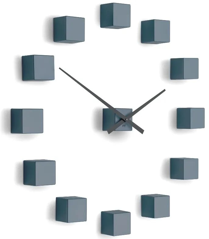 Designové nástěnné nalepovací hodiny Future Time FT3000GY Cubic grey