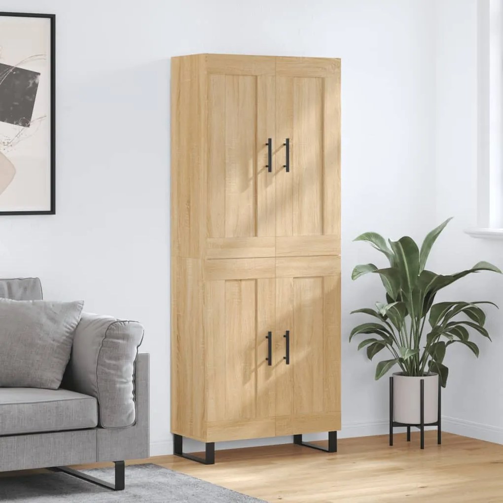 Skříň highboard dub sonoma 69,5 x 34 x 180 cm kompozitní dřevo 3199708