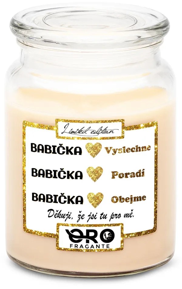 Svíčka Babička poradí (Vůně svíčky: Vanilka)