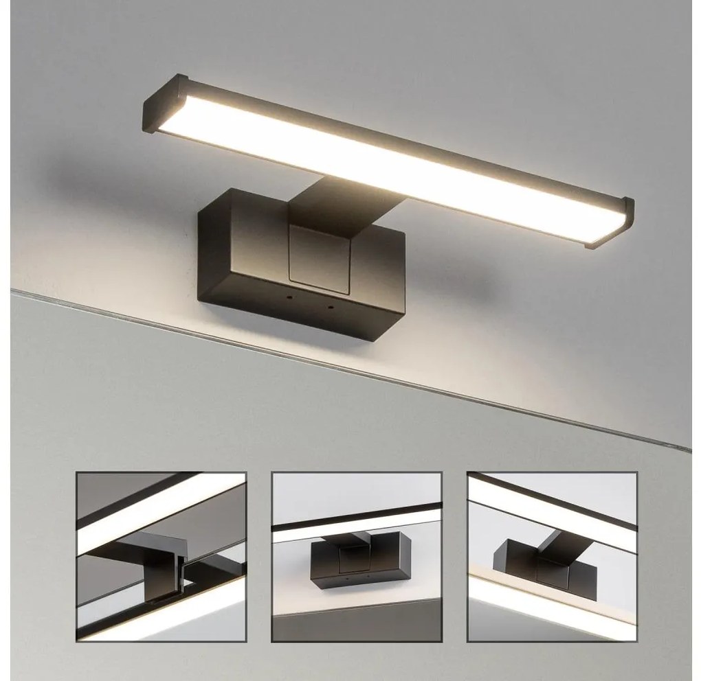 Brilagi - LED Koupelnové osvětlení zrcadla VESTRA LED/6W/230V 30 cm IP44 černá
