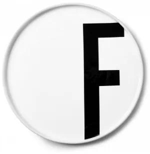 Porcelánový talíř s písmenem F Design Letters