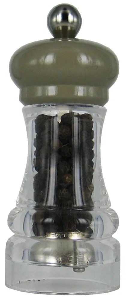 HIP HOP mlýnek na pepř, transparentní tmavě šedý, 11cm