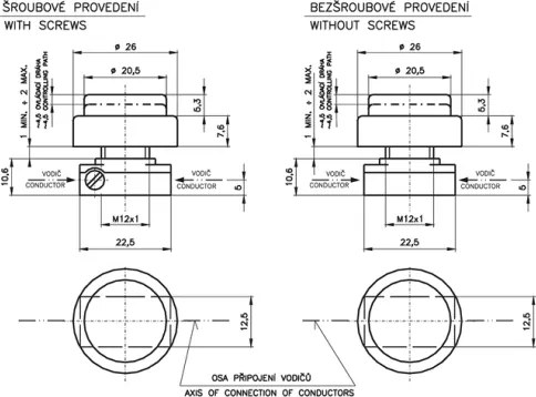 Vypínač Desko 3274-01871 tlačítkový vestavný 2A 250V