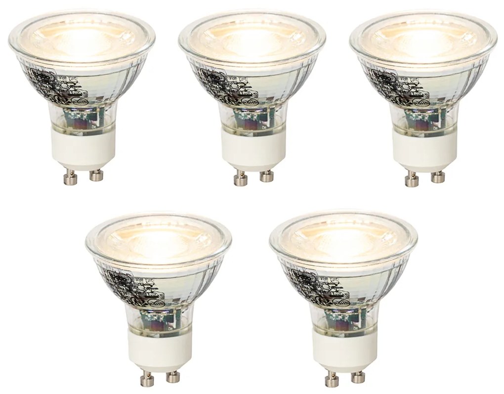 Sada 5 stmívatelných LED žárovek GU10 4W 300 lm 2700K