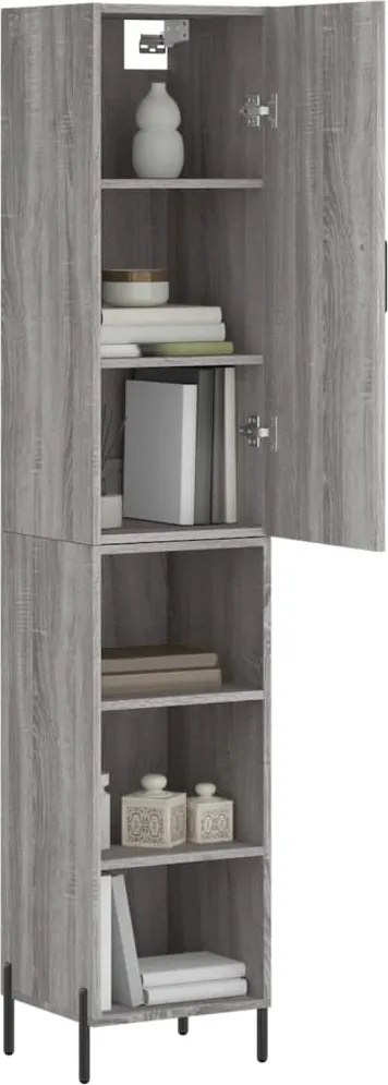 Skříň highboard šedá sonoma 34,5 x 34 x 180 cm kompozitní dřevo 3198991