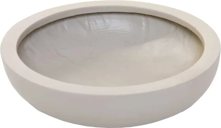 Mísa na květiny PLANA, sklolaminát, průměr 34 cm, krémová, outlet