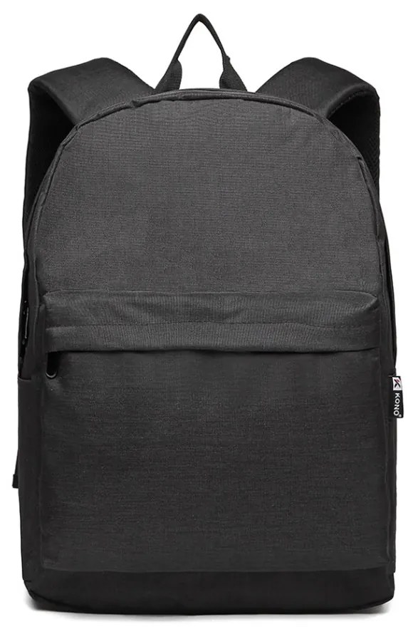 Konofactory Černý lehký batoh do školy "Basic" 7L