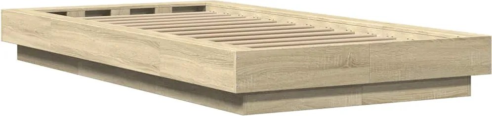 Rám postele dub sonoma 100 x 200 cm kompozitní dřevo 3281205