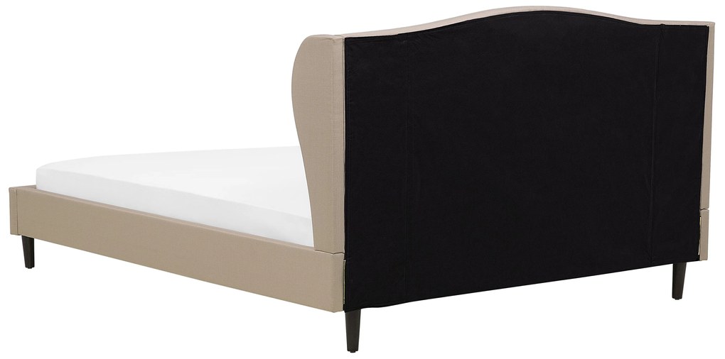 Čalouněná béžová postel 180x200 cm COLMAR Beliani