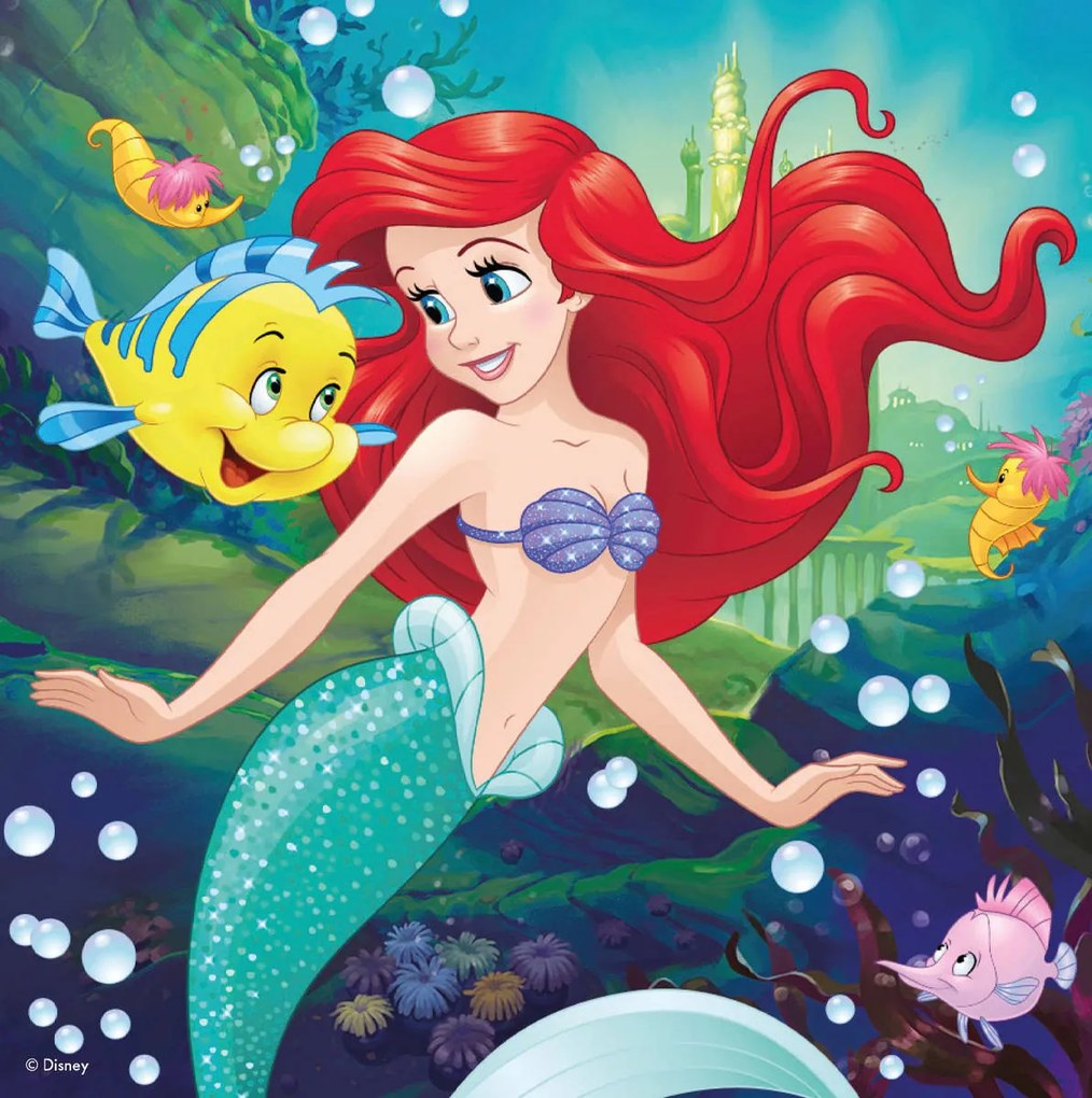 DINO Puzzle Disney Veselé princezny 3x55 dílků 18x18cm skládačka dn335417