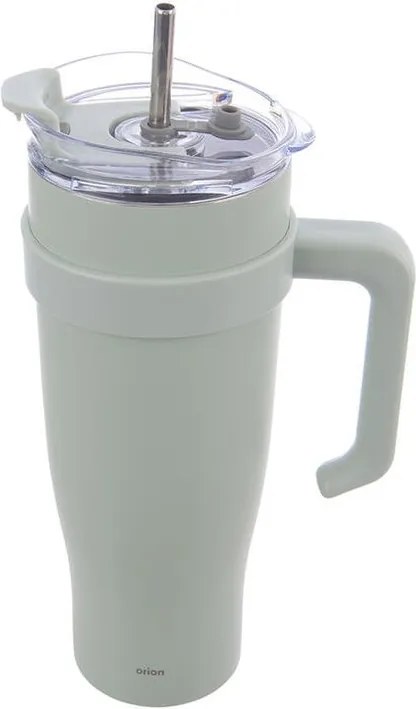 Nerezový termohrnek s brčkem TERMO 1,2 l, zelený