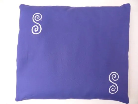 S radostí - vlastní výroba Pohankový polštář na spaní modrý - spirály Velikost: 60 x 80 cm