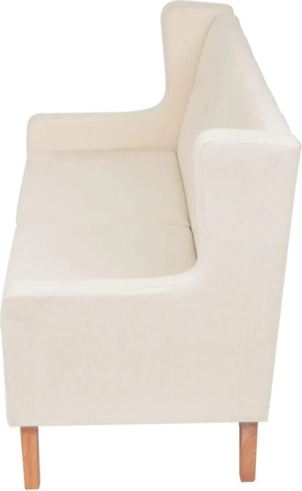 Sedací souprava 3 kusy textil krémově bílá 274931