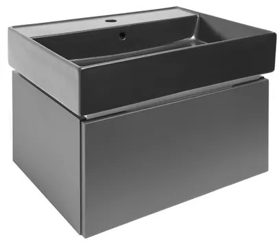 Koupelnová skříňka s umyvadlem SAT Feel 60x30x46 cm antracit mat SATFEEL60ANTU3