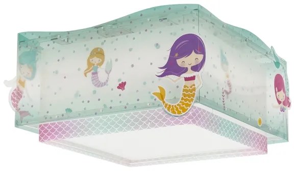 Dalber 63446 - Dětské stropní svítidlo MERMAIDS 2xE27/60W/230V