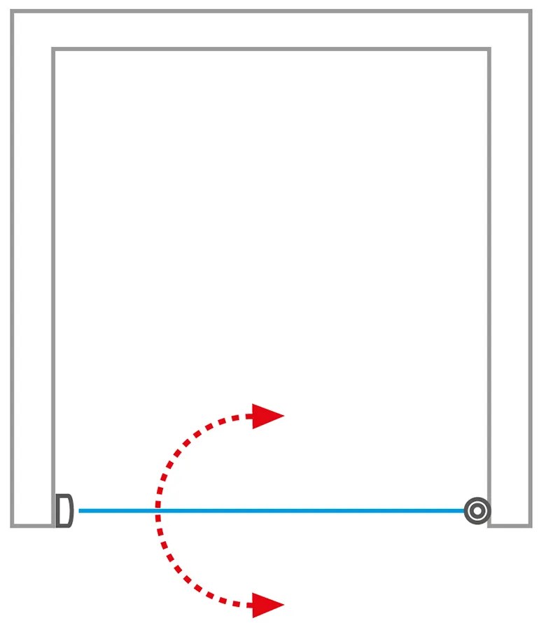 Roth Jednokřídlé sprchové dveře TCN1 pro instalaci do niky - bez vaničky Varianta: šířka: 90 cm, orientace: Uni - (TCN1/900 - 728-9000000-00-02), Barva profilů a typ výplně: profily: brillant, výplň: transparent