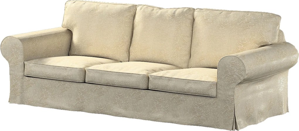 Potah na pohovku IKEA Ektorp 3-místná rozkládací, NOVÝ MODEL 2013 barva béžová látka lesklé, pletený vzor, vzorované
