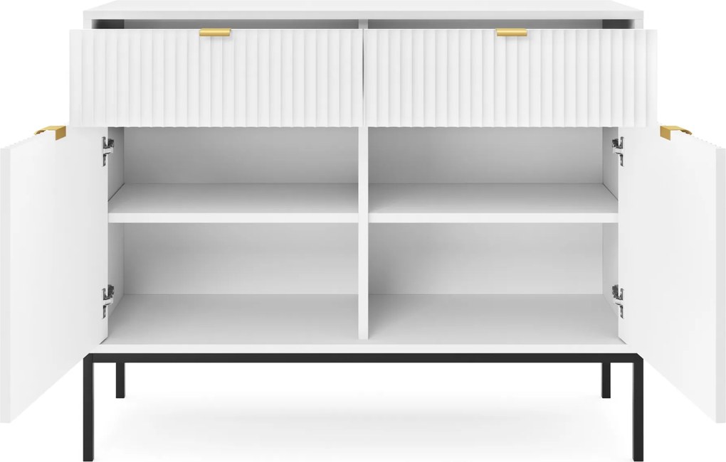 PSK Komoda NEMO KSZ104, Bílá 104 cm Dekor nohou: Zlaté