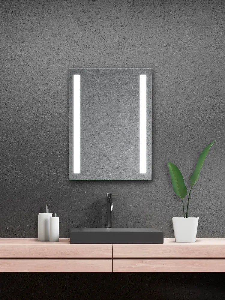 Zrcadlo na zeď chodbu do pokoje ložnice koupelny předsíně KONFIG LUMINA LED - konfigurátor, na míru se dvěma LED podsvícenými pruhy