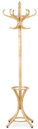 Dřevěný stojanový věšák, přírodní odstín, v - 186 cm